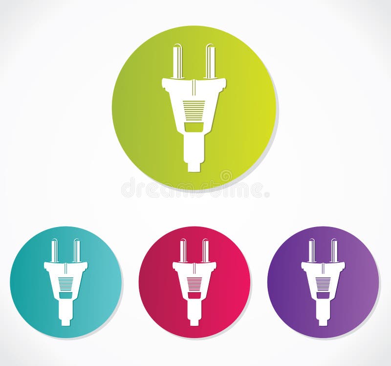 Power plug - cord icon stock vector. Illustration of equipment - 31495967