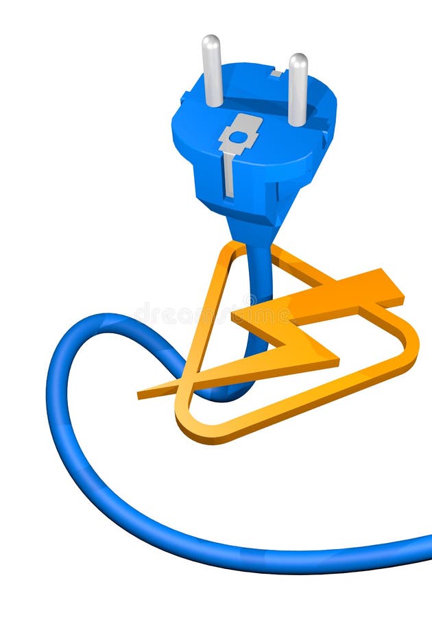 Power plug stock illustration. Illustration of generator - 45051927
