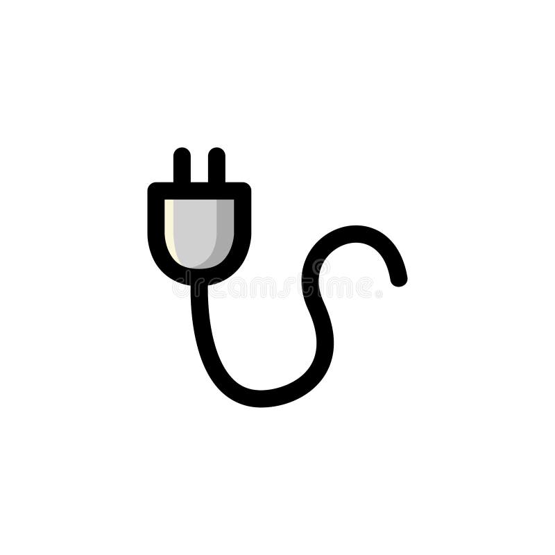 Power Plug Icon stock vector. Illustration of internet - 266546662