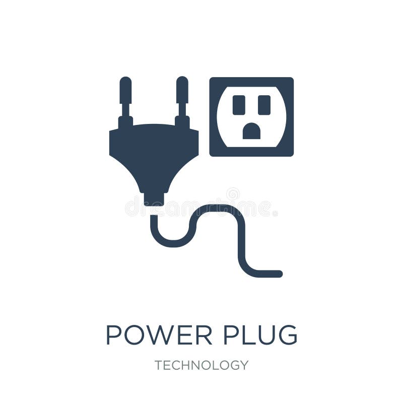 Power Plug Icon in Trendy Design Style. Power Plug Icon Isolated on ...