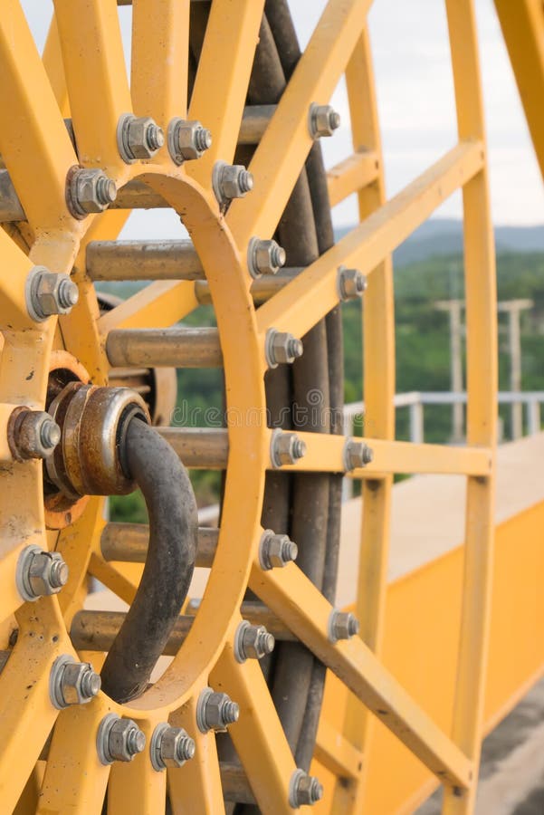 Power Plug Rolls for Gantry Crane Stock Photo - Image of electricity ...