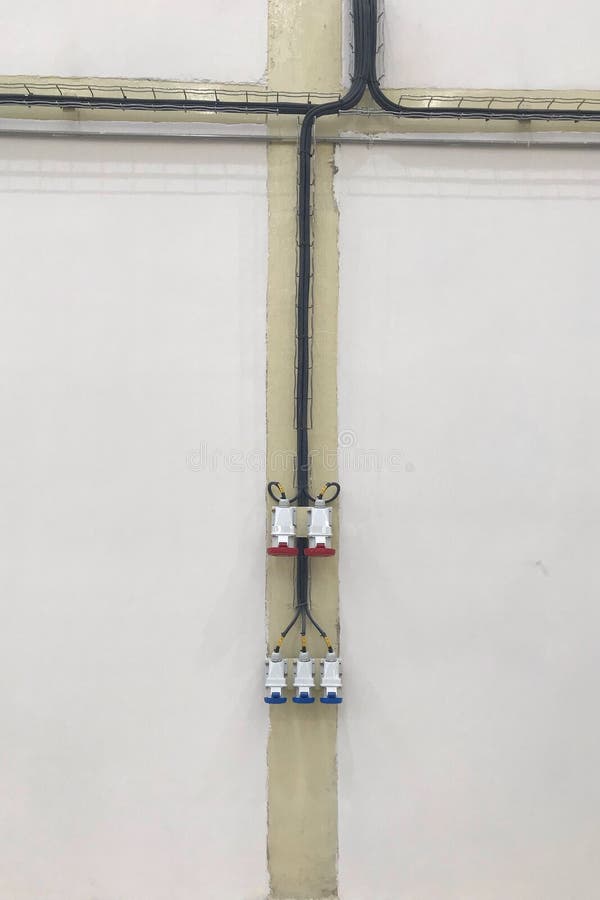 Power Plug Single Phase and Three Phase Stock Photo - Image of lines ...