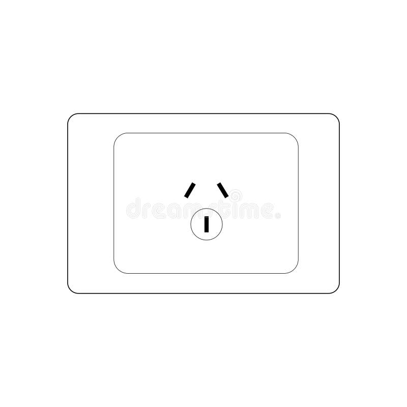 Power Plug Socket Outlet Type I Stock Vector - Illustration of computer ...