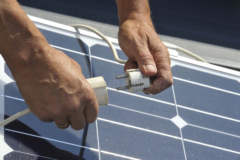 Solar Panel and Photovoltaics for Sustainable Energy Stock Image ...