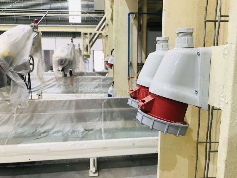 Power plug three phase stock photo. Image of clean, indoor - 158715808