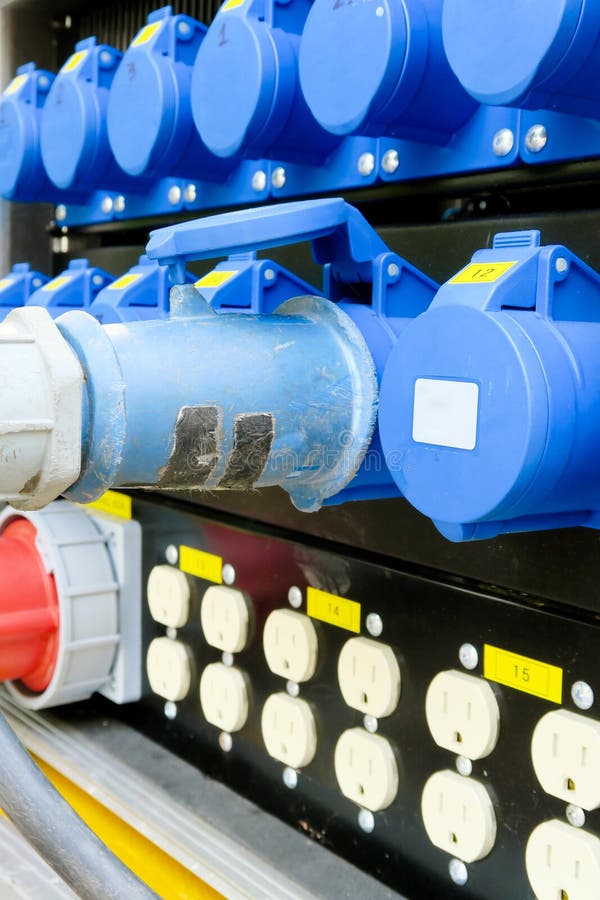 Power plugs connected stock image. Image of constructions - 86708607