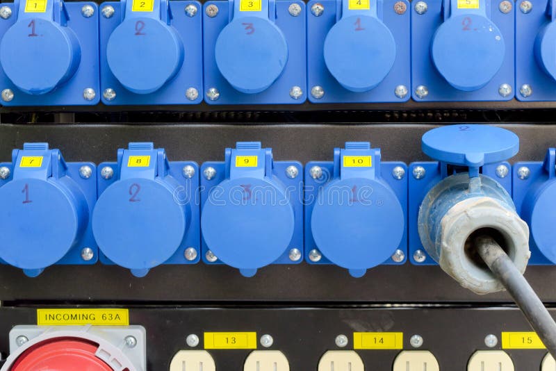 Power plugs connected stock photo. Image of construction - 86708640