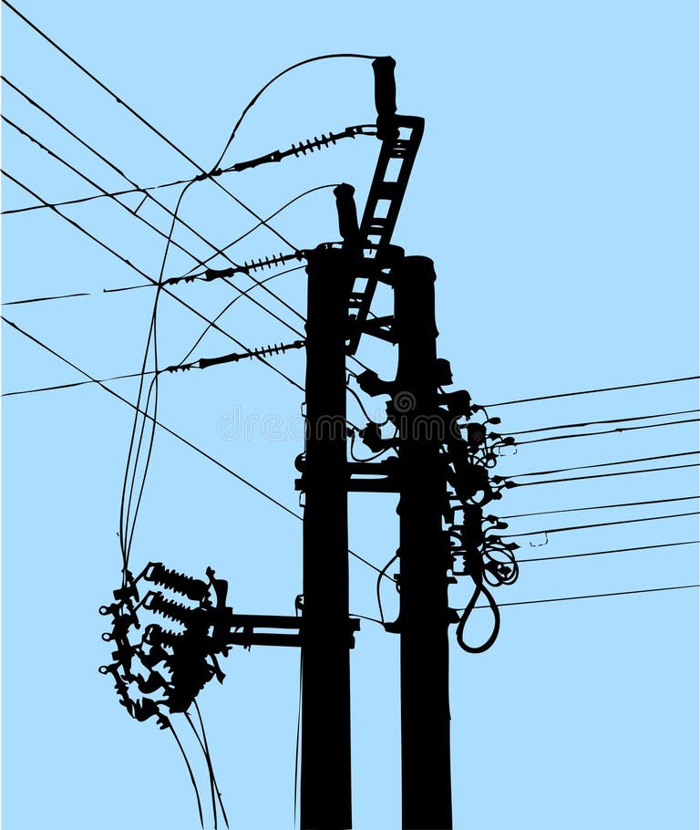 Power Pole Silhouette Stock Illustrations – 3,262 Power Pole Silhouette ...