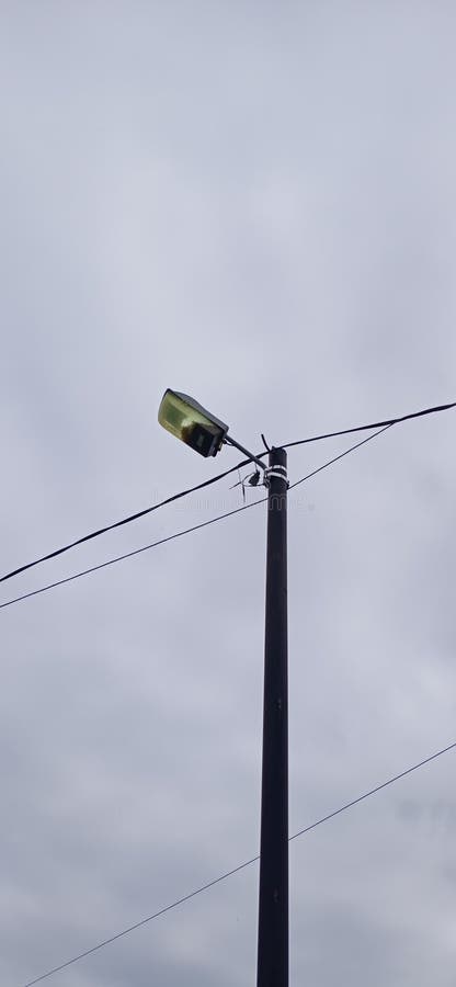 Power Pole Energy Sky Blue Street Light Stock Photo - Image of energy ...