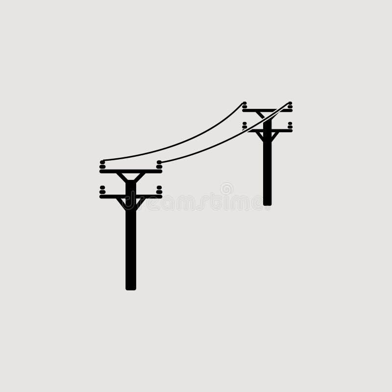 Power Pole Icon Vector Logo Design Template Flat Style Stock ...