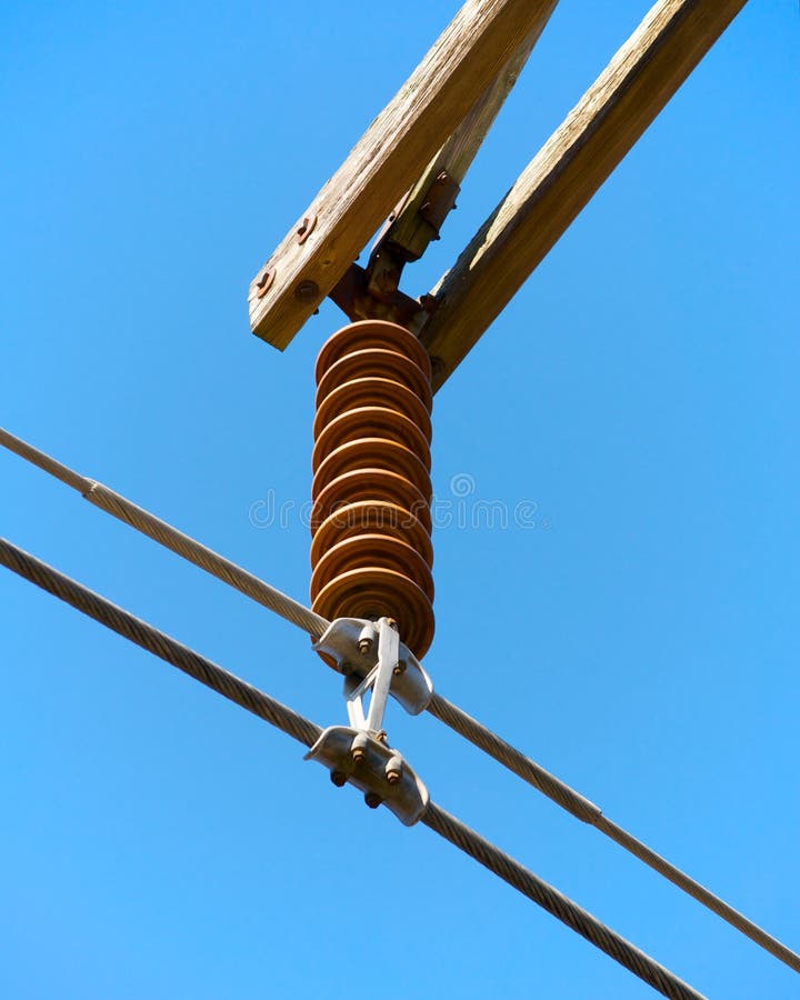 Power Pole Insulator stock image. Image of wire, blue - 23443789