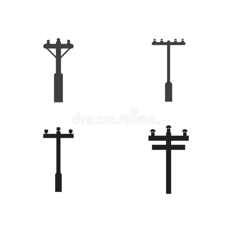 Power pole logo stock vector. Illustration of distribution - 217892665