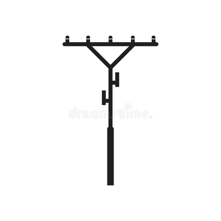 Power pole logo stock illustration. Illustration of infrastructure ...