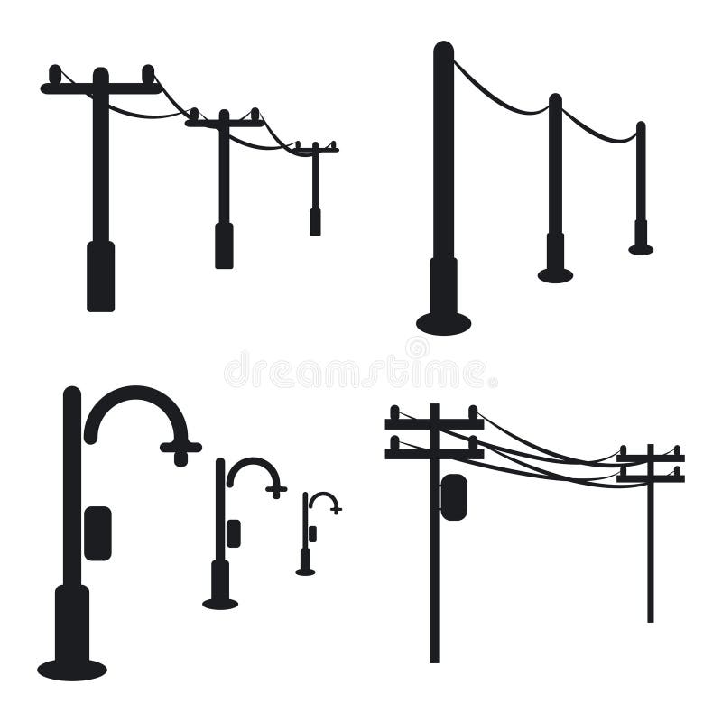 Power Pole Logo Vector Template Icon Stock Vector - Illustration of ...