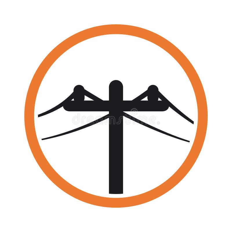 Power Pole Logo Vector Template Icon Stock Vector - Illustration of ...