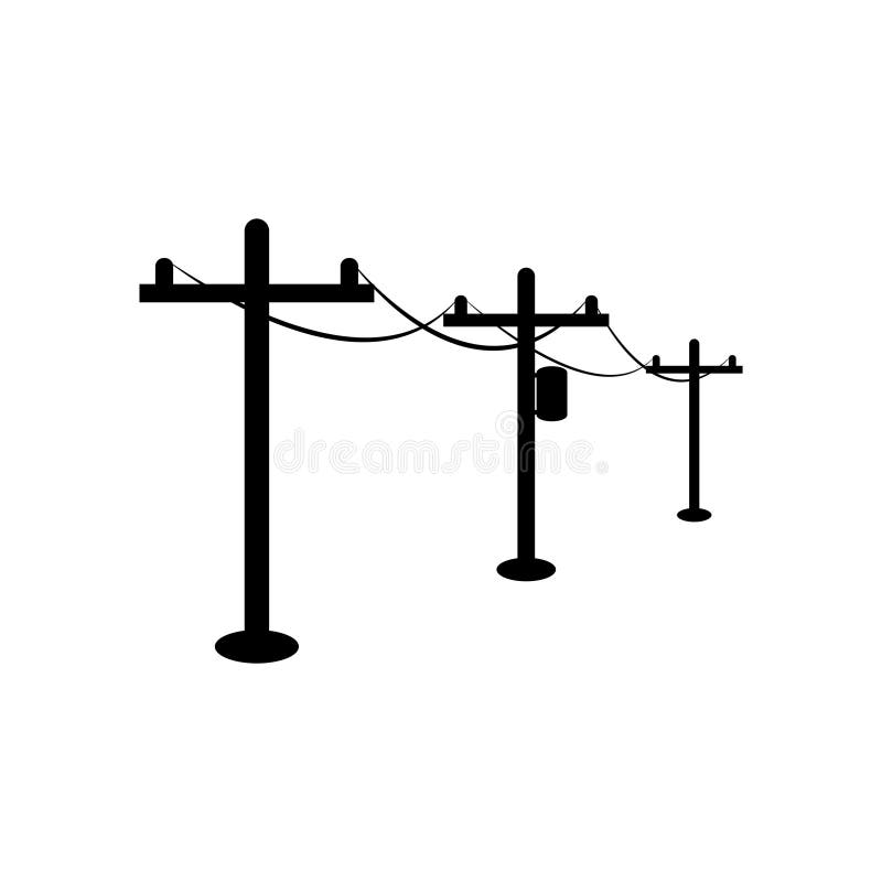 Power Pole Logo Vector Template Stock Vector - Illustration of voltage ...
