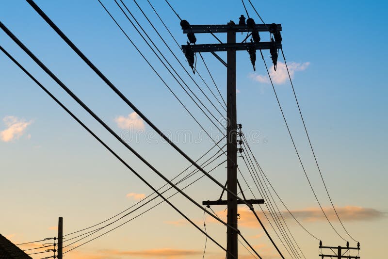 Power Pole is a Tool for Delivering Electricity To Rural Areas. Stock ...