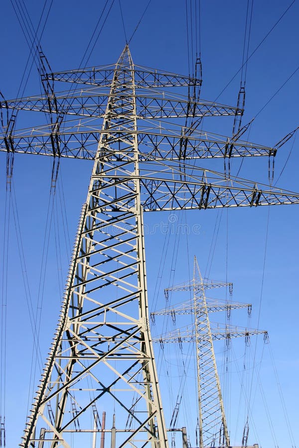 Power poles stock image. Image of electricity, industry - 3384747
