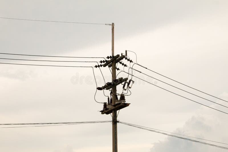 Power Poles and Power Lines Stock Photo - Image of blue, plant: 96000132