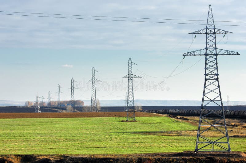 Power poles stock image. Image of cable, energy, group - 122294295