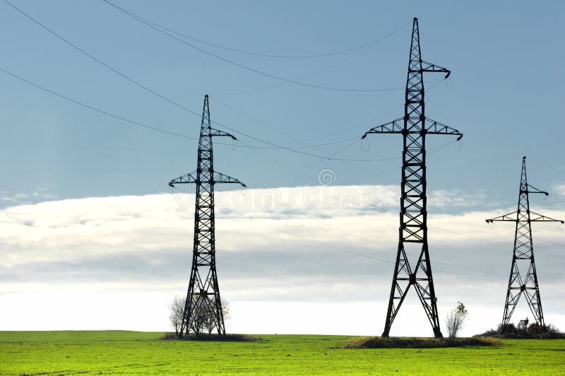 Power poles stock image. Image of industry, group, nature - 122294621