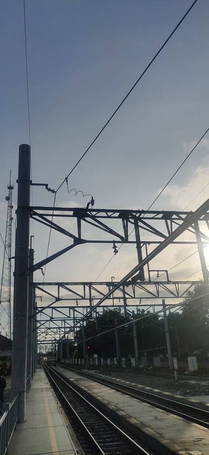 Power Poles and Train Stations Stock Photo - Image of power, poles ...