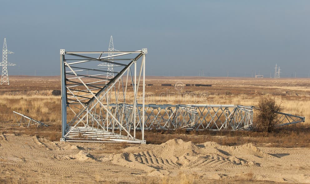 Power lines stock image. Image of pylon, distribution - 122295455