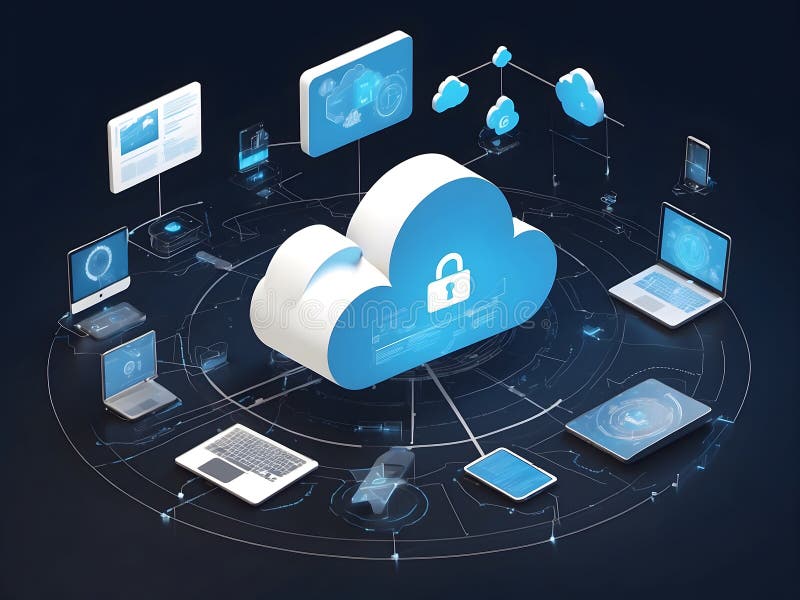 The Power and Potential of Cloud Computing and Data Storage Stock Image ...