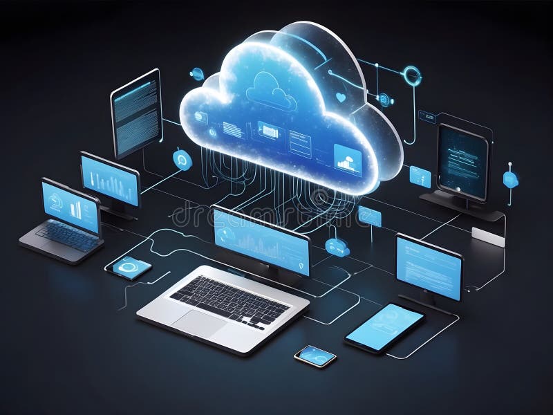 The Power and Potential of Cloud Computing and Data Storage Stock Photo ...