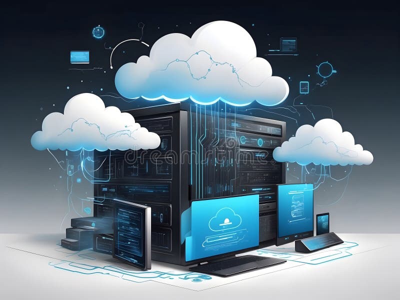 The Power and Potential of Cloud Computing and Data Storage Stock Photo ...