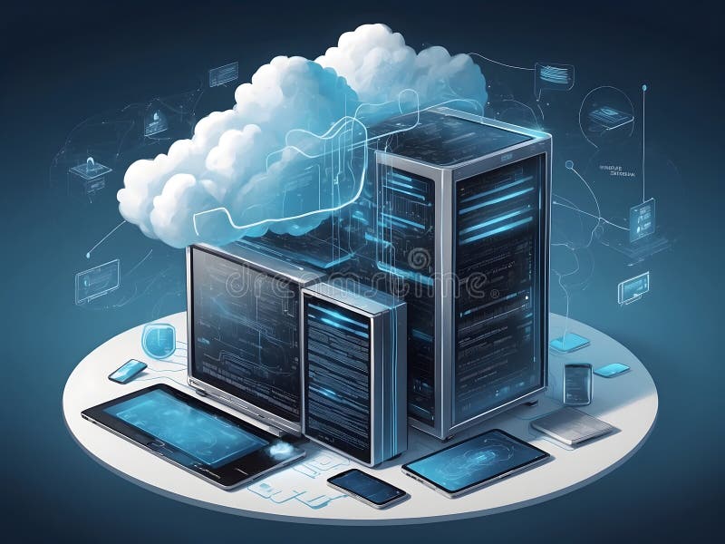 The Power and Potential of Cloud Computing and Data Storage Stock Photo ...