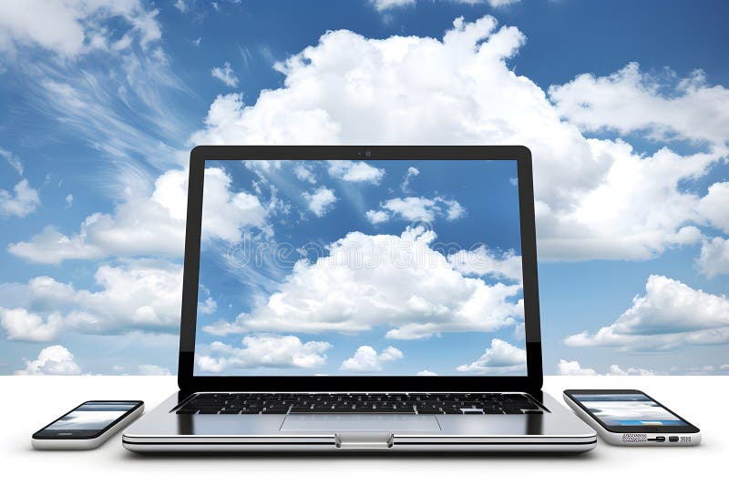 The Power and Potential of Cloud Storage Technology Stock Illustration ...