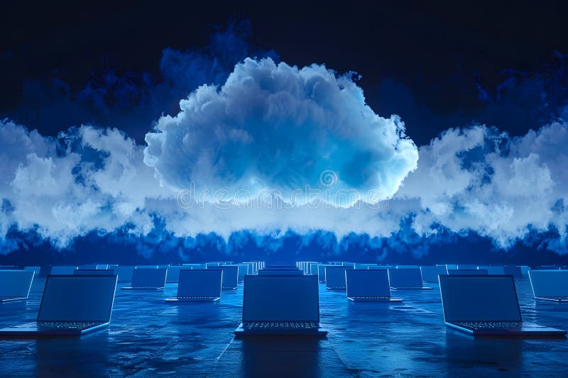 The Power and Potential of Cloud Storage Technology Stock Illustration ...