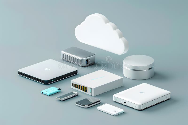 The Power and Potential of Cloud Storage Technology Stock Illustration ...