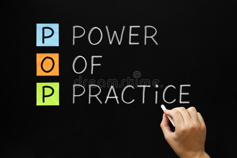 Power of Practice Acronym stock image. Image of performance - 92748097