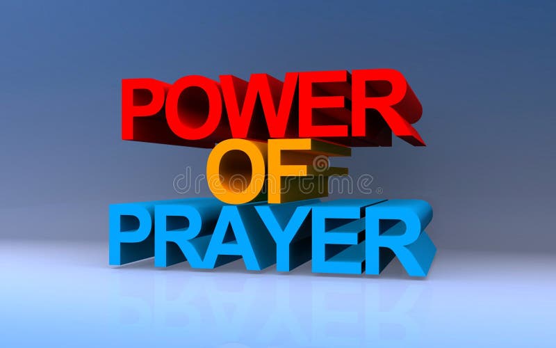 Power of prayer on blue stock illustration. Illustration of devotion ...