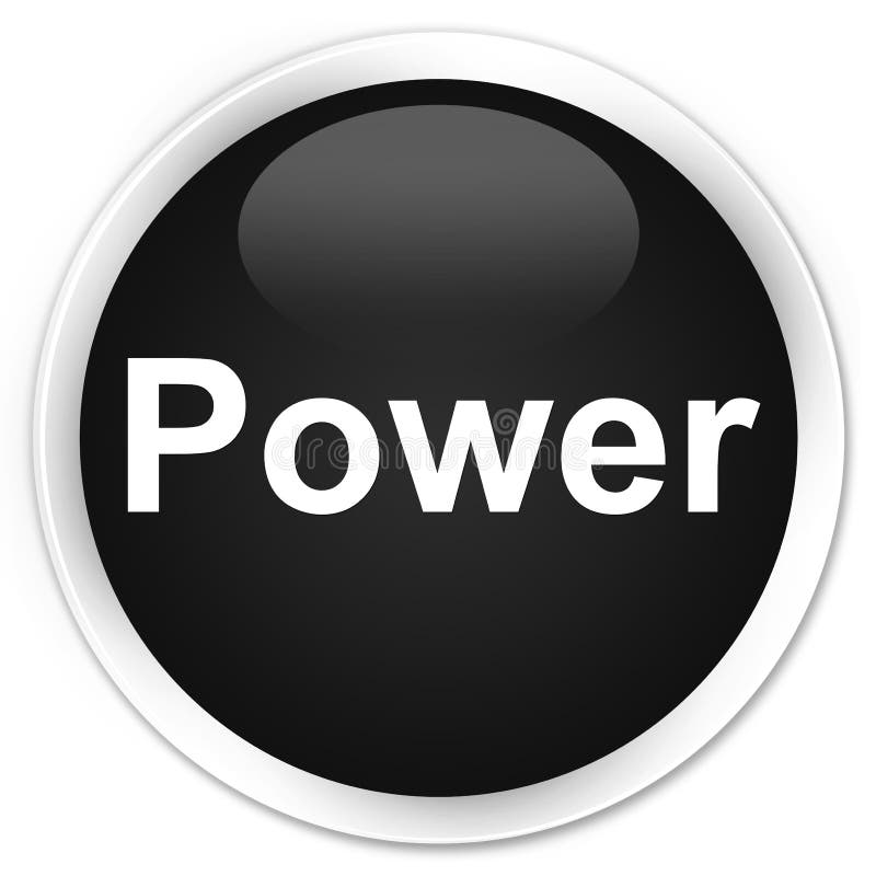 Power Premium Black Round Button Stock Illustration - Illustration of ...