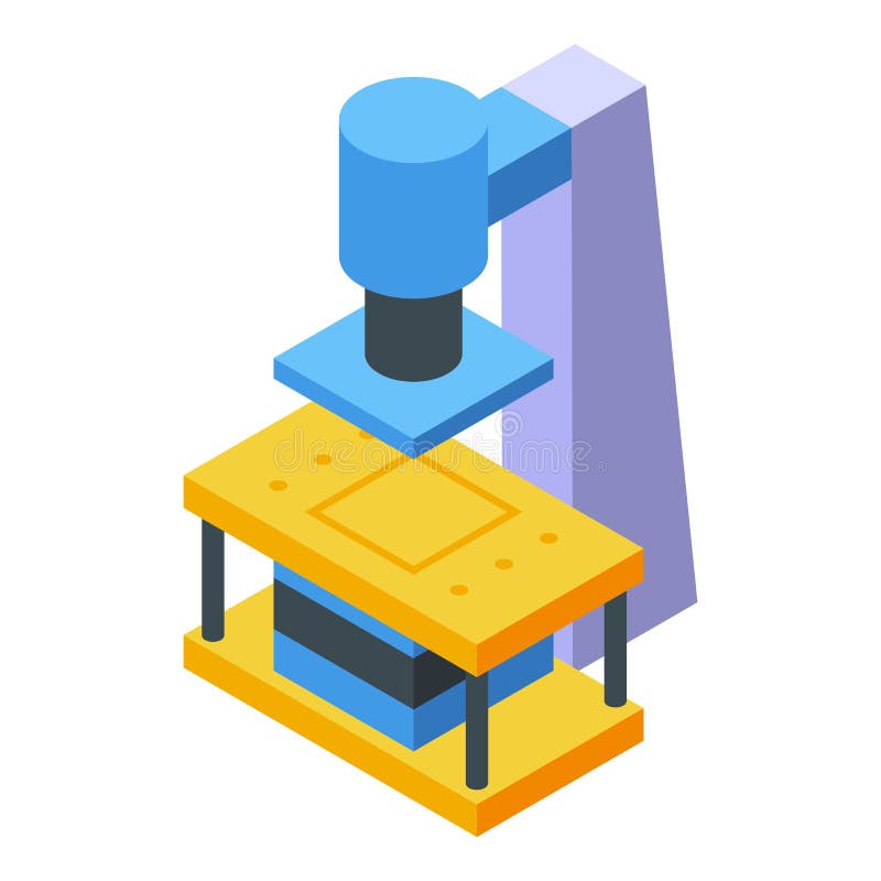 Power Press Machine Icon, Isometric Style Stock Vector - Illustration ...