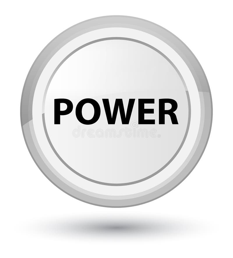 Power Prime White Round Button Stock Illustration - Illustration of ...