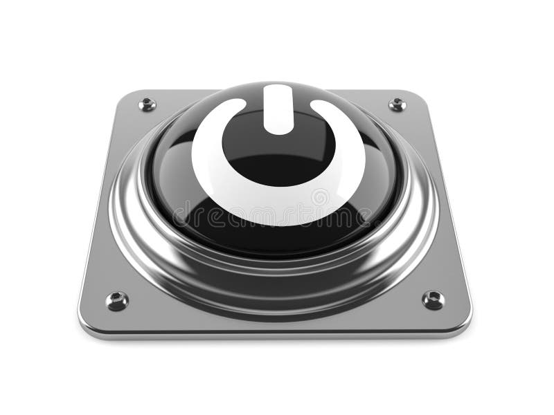 Power Push Button on or Off Icon on a Transparent Background Stock ...