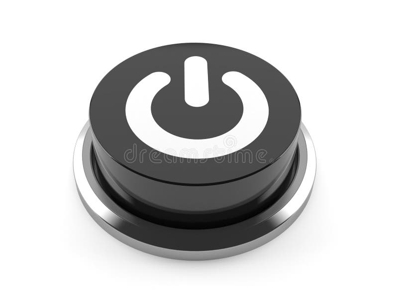 Power Push Button on or Off Icon on a Transparent Background Stock ...