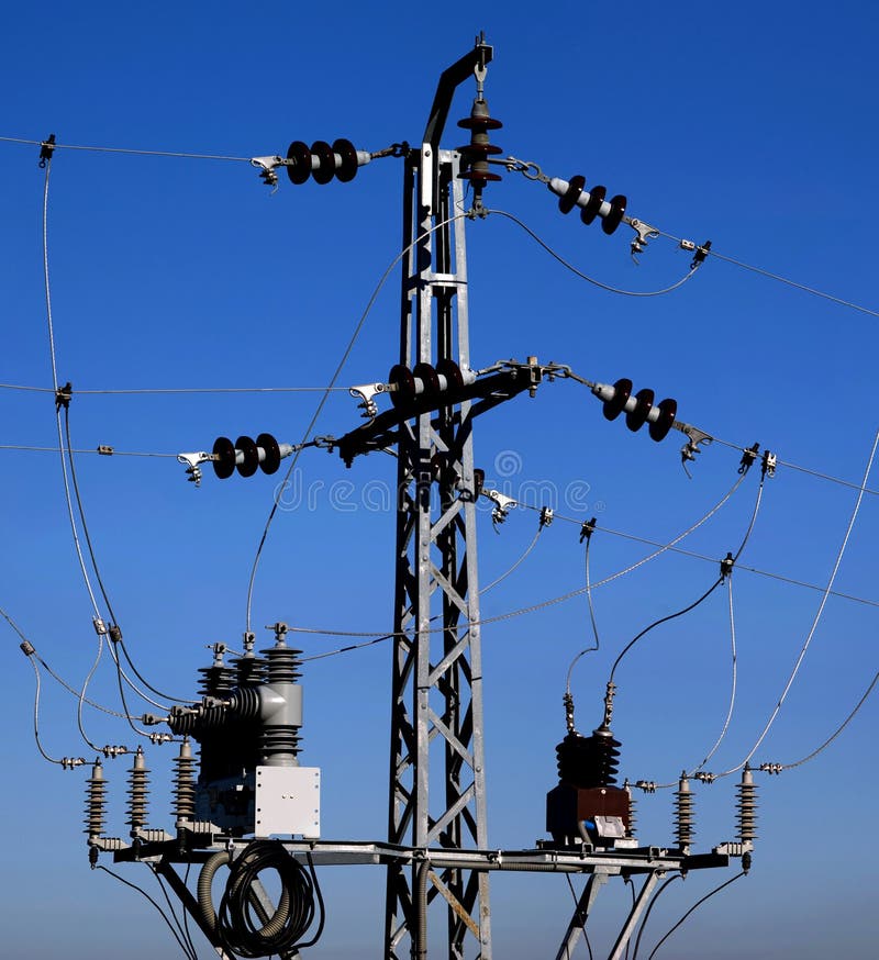 Power pylon stock photo. Image of detail, isolators, power - 3042440