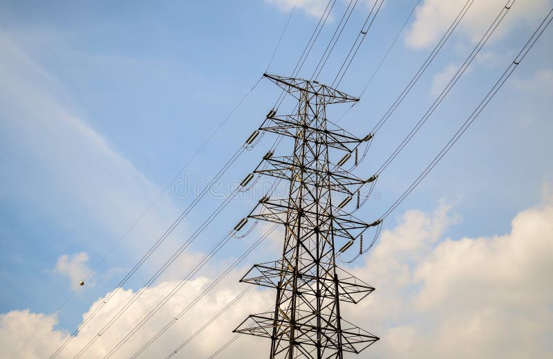 Power Pylon stock photo. Image of plant, current, equipment - 61627342