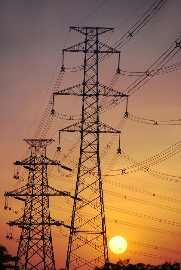 Electricity pylons stock image. Image of network, steel - 17082157
