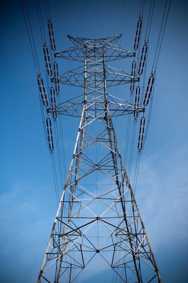 Power pylons and wires stock photo. Image of construction - 23403988