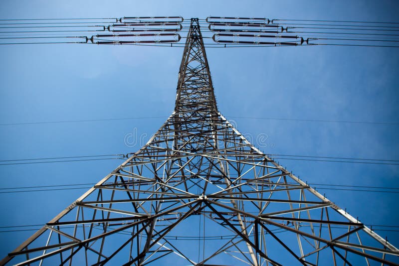 Power pylons and wires stock image. Image of electricity - 23403999
