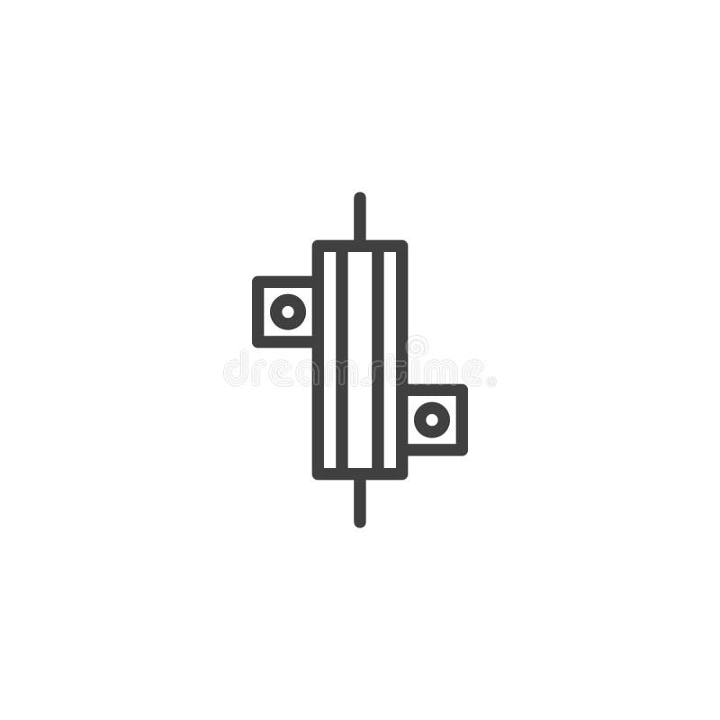 Power resistor line icon stock vector. Illustration of line - 165744005