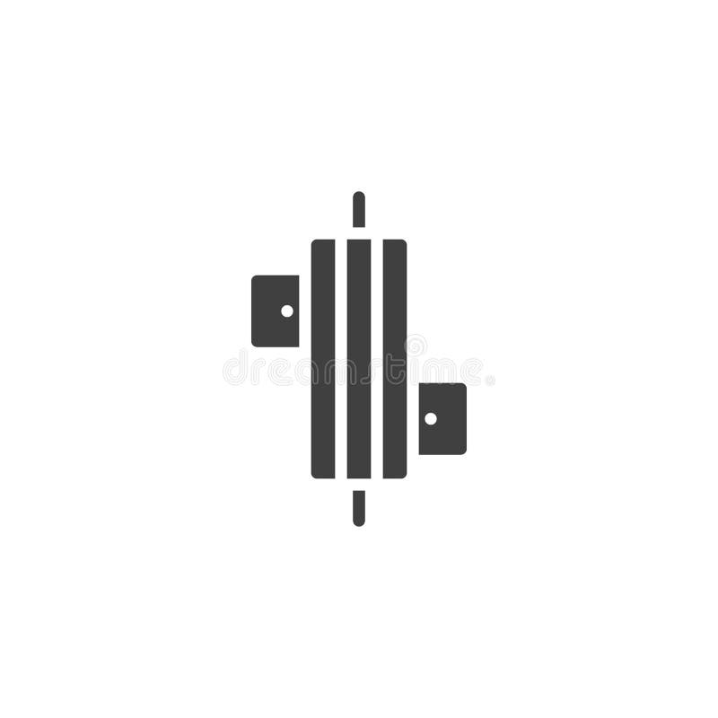 Power resistor vector icon stock vector. Illustration of component ...