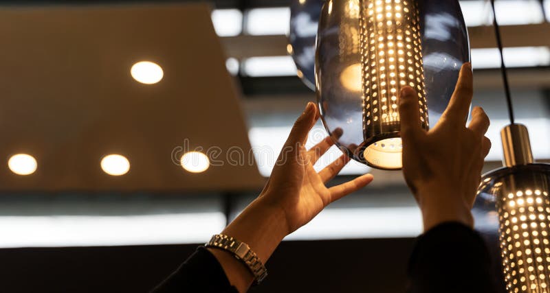 Power Saving Concept. Asia Man Changing Compact Stock Image - Image of ...