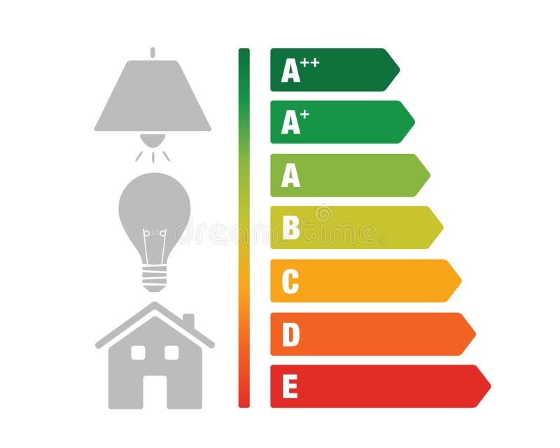 Power savings scale stock illustration. Illustration of diagram - 52057714